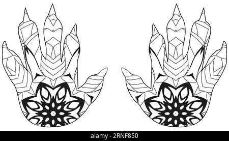 The footprint of rat Zentangle styled t-shirt design, tattoo and other ...