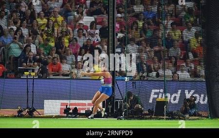 Janee' Kassanavoid of the USA competing in the women’s hammer final on ...