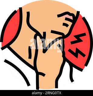 sore throat hoarseness disease symptom isometric icon vector ...