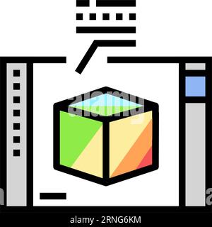 thermal analysis materials engineering color icon vector illustration ...