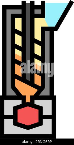 injection molding materials engineering line icon vector illustration ...