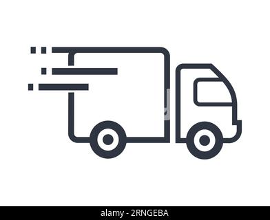 delivery service truck isolated icon Stock Vector Image & Art - Alamy