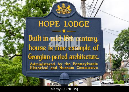 Hope Lodge 18th century Georgian style home built for Samuel Morris ...
