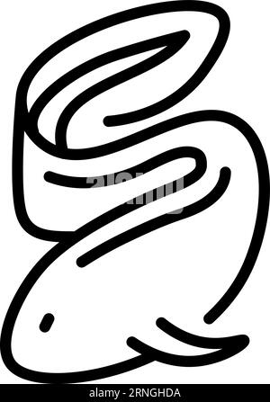 Eel fish linear icon. Underwater life symbol Stock Vector Image & Art ...