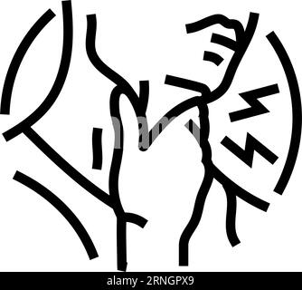 sore throat hoarseness disease symptom line icon vector. sore throat ...