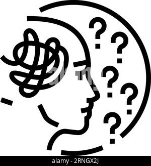 difficulty speaking slurred speech line icon vector illustration Stock ...