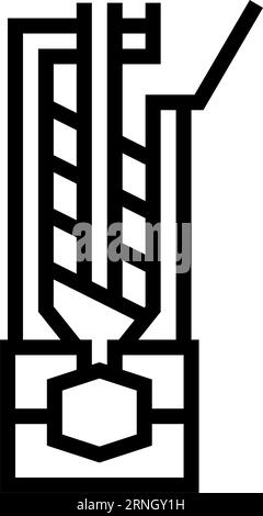 injection molding materials engineering line icon vector illustration ...