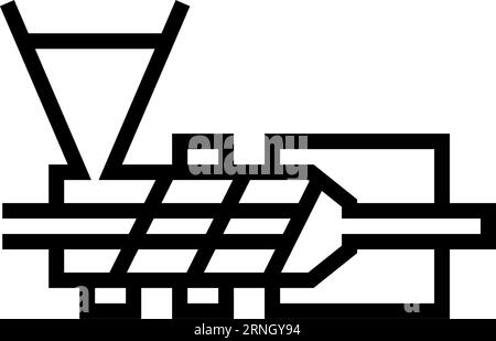 extrusion materials engineering line icon vector illustration Stock ...