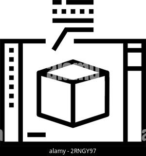 thermal analysis materials engineering line icon vector illustration ...