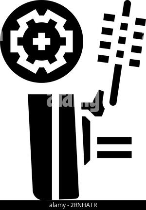 wheel alignment car mechanic glyph icon vector. wheel alignment car ...