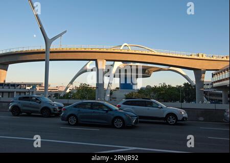 Los Angeles, California: view of Los Angeles Metro Rail Station with ...