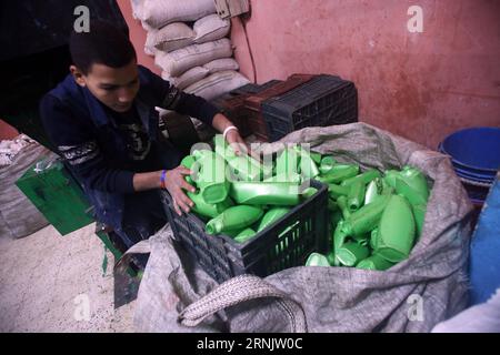 Cairo, Egypt - garbage recycling collector or Zabbaleen on a city ...