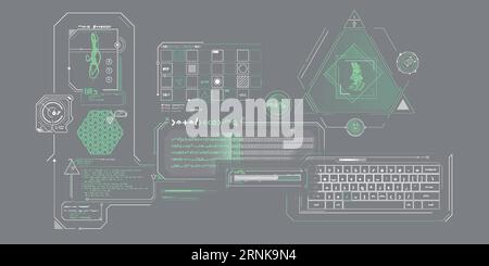 Scientific research data processing interface Stock Vector Image & Art ...