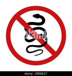Stop sign danger. Silhouette snake sign carefully. Illustration symbol ...