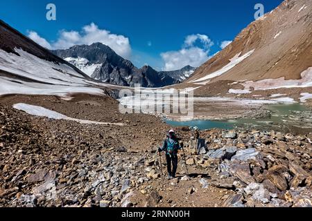 Trekking across the Lomvilad Pass from Zanskar to the Warwan Valley ...