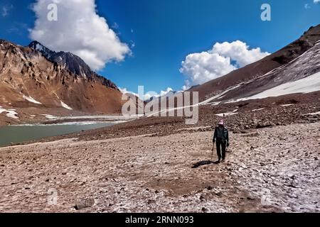 Trekking across the Lomvilad Pass from Zanskar to the Warwan Valley ...