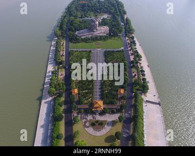 Aerial photo shows the Xiang River in Changsha City, south China's ...