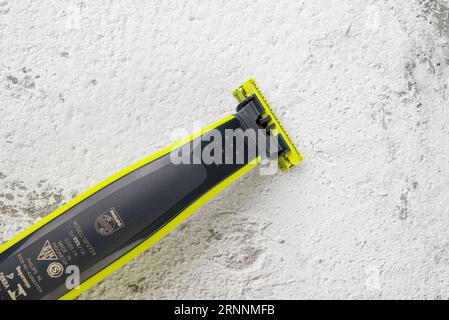 Antalya, Turkey - August 31, 2023: Top view of the dry and wet ...