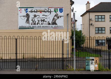 IRA and Free Derry graffiti, Bogside in Derry, Londonderry, Northern ...