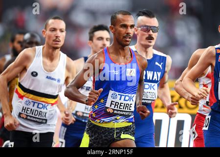 Samuel Freire of Cabo Verde competing in the men’s 5000m B race on day ...