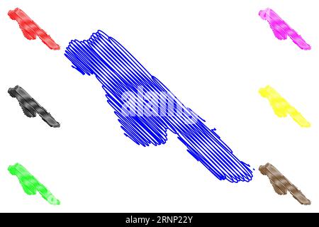 Lake Rukwa (Africa, United Republic of Tanzania) map vector ...