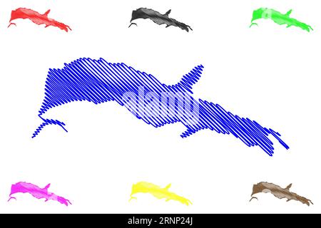 Lake Oguta (Africa, Federal Republic of Nigeria) map vector ...