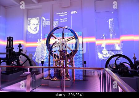 Vienna, Austria. The steam engine gallery in the Technical Museum in ...