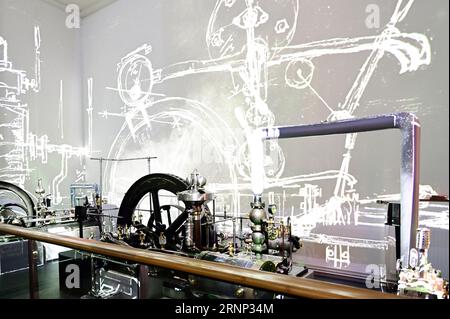 Vienna, Austria. The steam engine gallery in the Technical Museum in ...