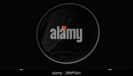 Car Speedometer, Safety Symbols, Fuel Level Stock Photo - Alamy