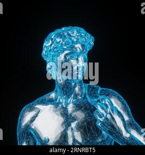 Wireframe David statue, illustration Stock Photo - Alamy