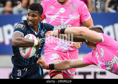 Leo Coly of Montpellier during the Top 14 match between Perpignan and ...