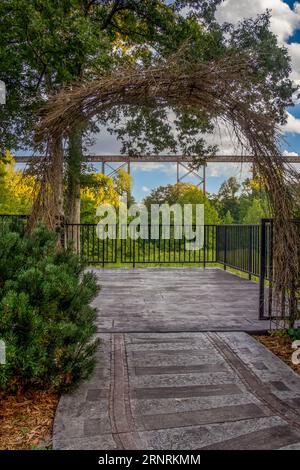 tulip train trestle bridge tracks indiana Stock Photo - Alamy