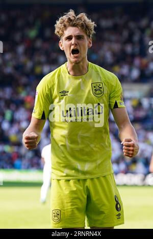 Huddersfield Town's Jack Rudoni celebrates scoring the opening goal of ...