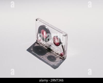 Diagonal close up shot clear cassette tape Stock Photo - Alamy