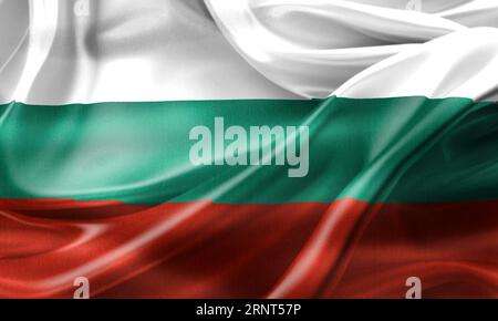 Bulgaria flag - realistic waving fabric flag Stock Photo - Alamy