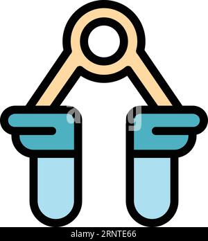 Power espander icon outline vector. Sport strength. Trainer activity ...