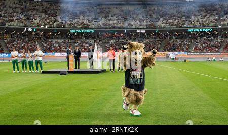 Youhuu the mascot during the closing ceremony for the World Athletics ...