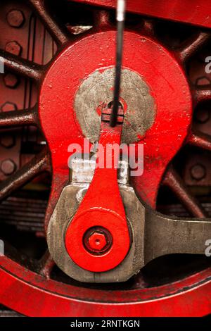 Flywheels of a historic steam locomotive, Krefeld, Germany Stock Photo ...