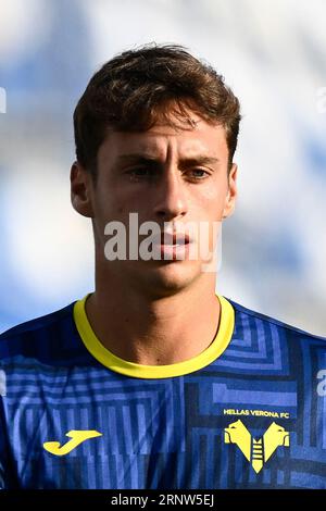Filippo Terracciano of Hellas Verona FC play the ball during Genoa CFC ...