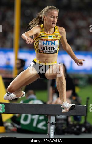 Olivia Gurth of Germany competing in the women’s 3000m steeplechase on ...