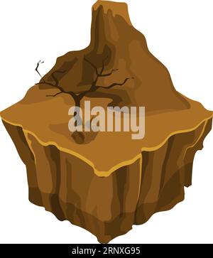 Desert ground interface icon cartoon vector. Computer gameplay. Machine ...