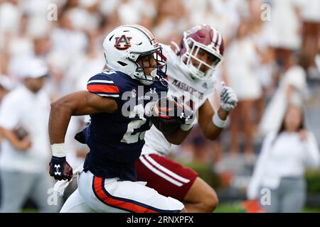 Auburn running back Jeremiah Cobb (23) catches a pass for a touchdown ...