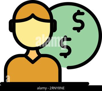 Take online loan icon. Flat illustration of take online loan vector ...