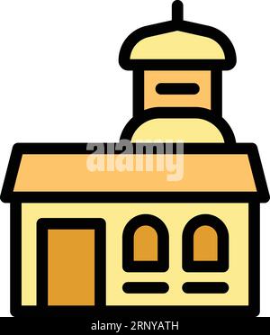 Croatia church icon outline vector. City travel. Zagreb map Stock ...