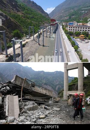 Aerial view of the new Beichuan County rebuilt a decade after it was ...