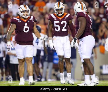 Virginia Tech defensive lineman Norell Pollard (3) and linebacker Alan ...