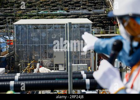 Futaba, Japan. 3rd Sep, 2023. ALPS treated water storage tanks (total ...