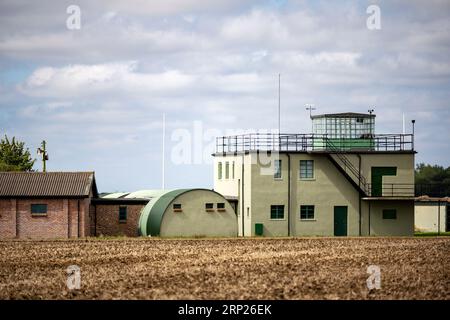 WW2 airfield control tower, Parham, Suffolk, England Stock Photo - Alamy