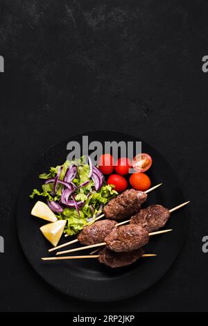 Delicious arabic fast food skewers Stock Photo - Alamy