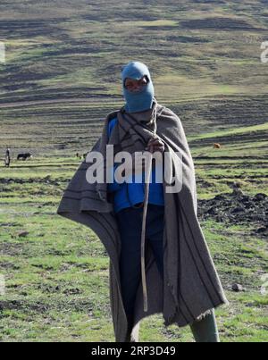 Basotho shepherd, Lesotho Stock Photo - Alamy